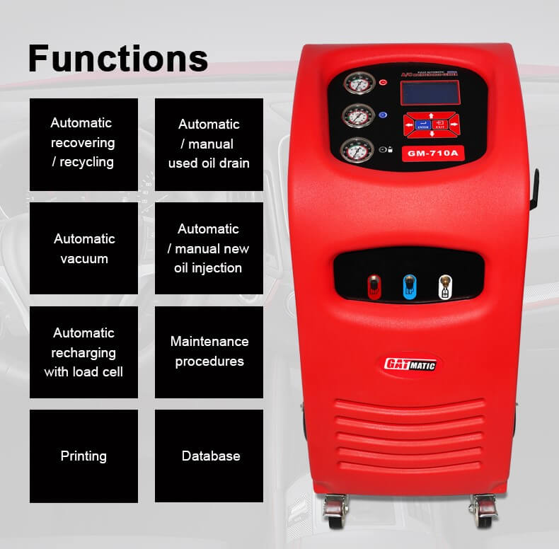 R134A Recover Recycle & Recharge A/C Machine - professional automotive ...