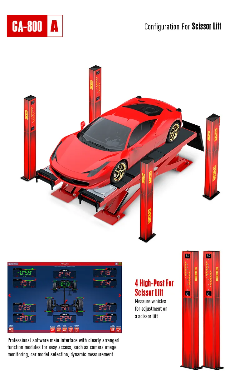 GA-800A Touchless Wheel Alignment System - professional automotive ...