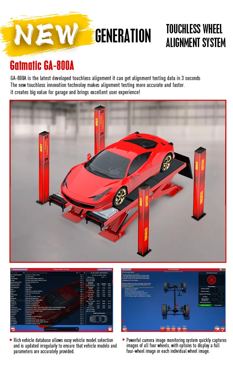 GA-800A Touchless Wheel Alignment System - professional automotive ...